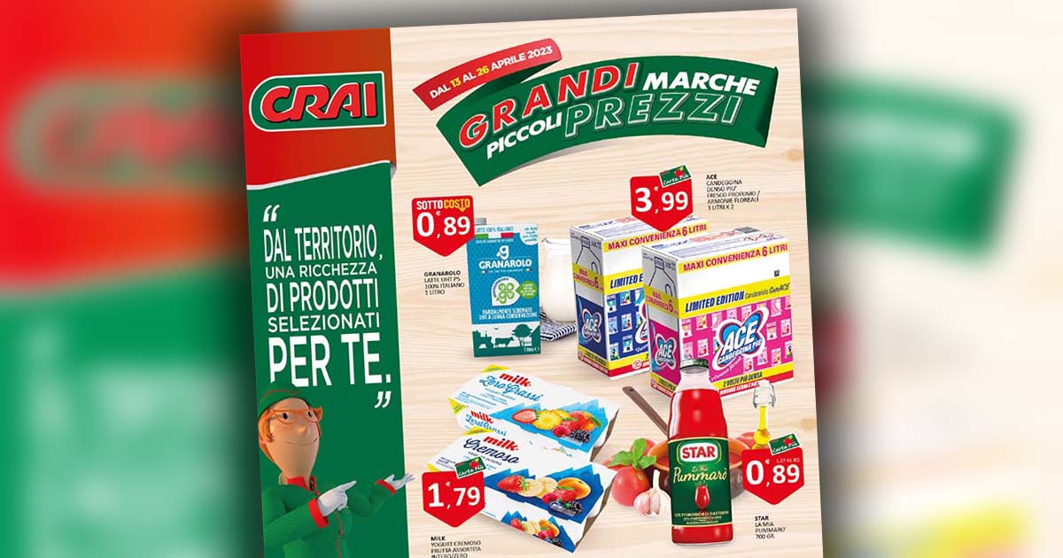 CRAI: "Grandi marche, piccoli prezzi". Il nuovo volantino